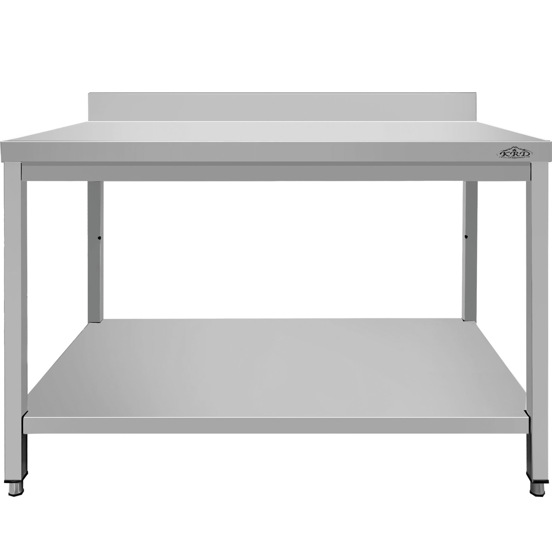 KRD Professional Work table Stainless steel Bottom shelf Upstand 600x6