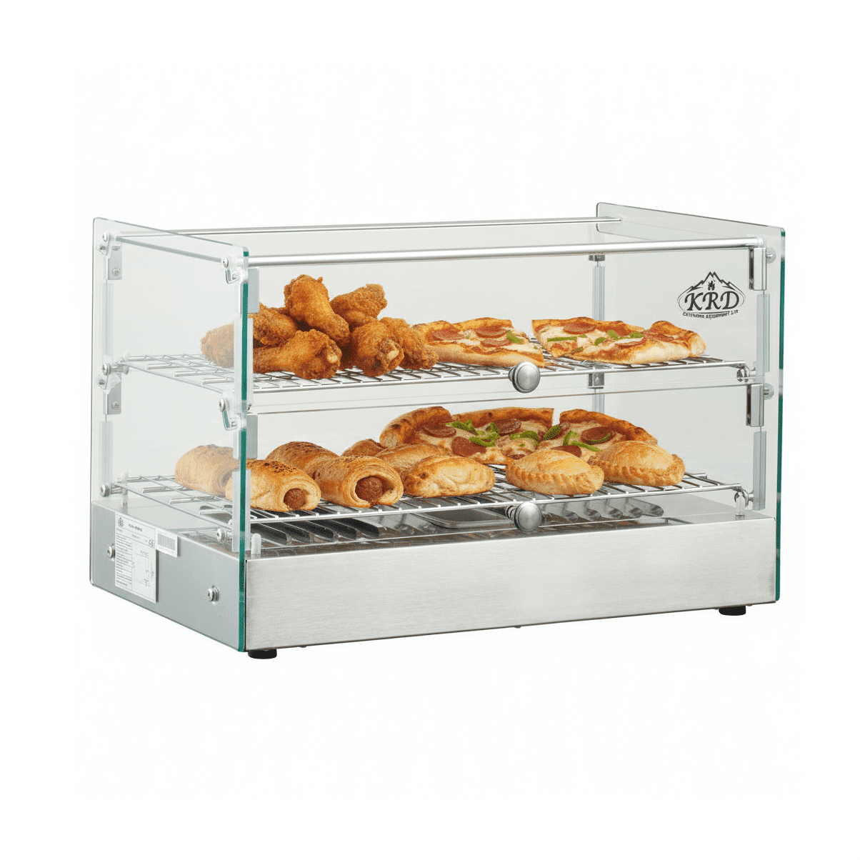 Grab & Go Countertop Heated Display Cabinet 2 Tier 50 Litres 55cm | KRD