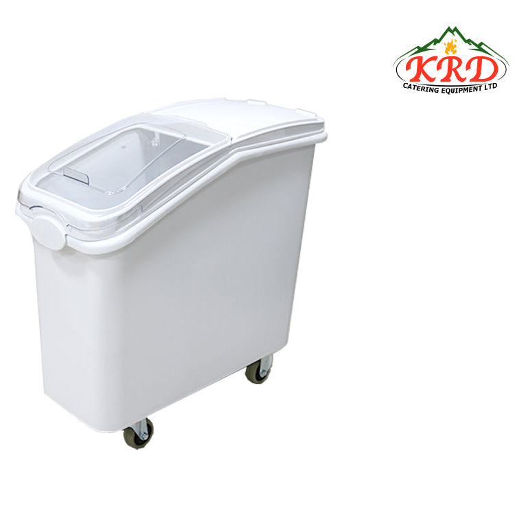 KRD Polypropylene Ingredient Bin Transparent lid 81 Litre