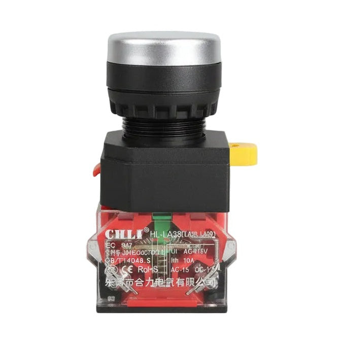 Spiral Mixer 22mm Momentary Push Button Switch Green Round DPST 1 No 1 ...