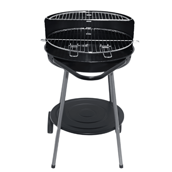 KRD Open Top Round BBQ Charcoal Grill 82cm Shelf