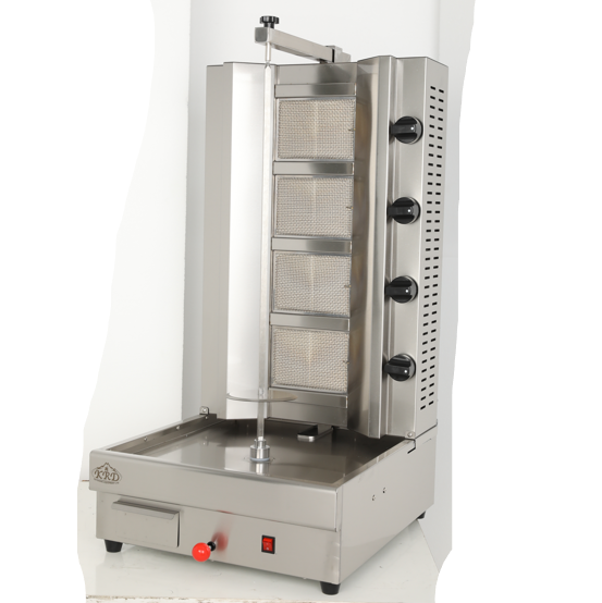 KRD Professional Gyros/Kebab grill Gas Movable body 4 Burners
