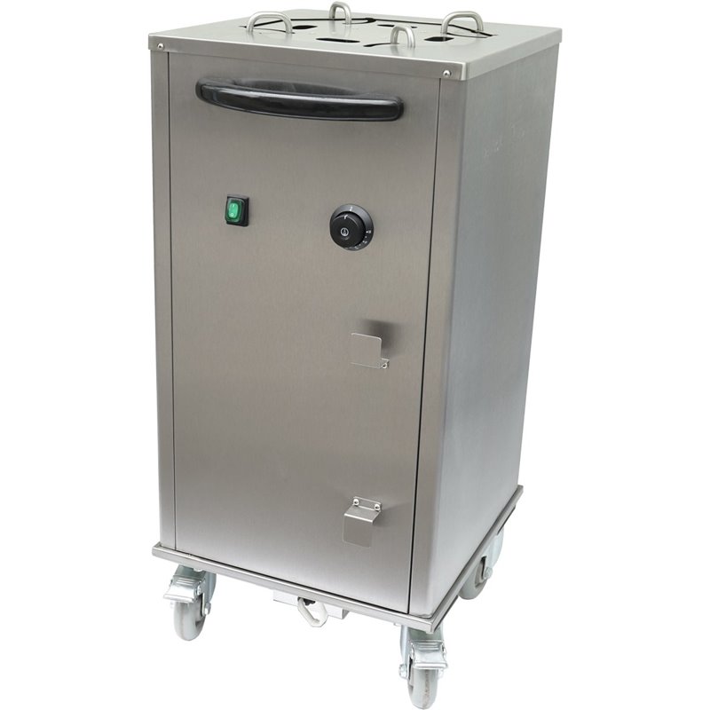 KRD Professional Mobile Heated Plate Lowerator 40 plates Ø300mm PL1C
