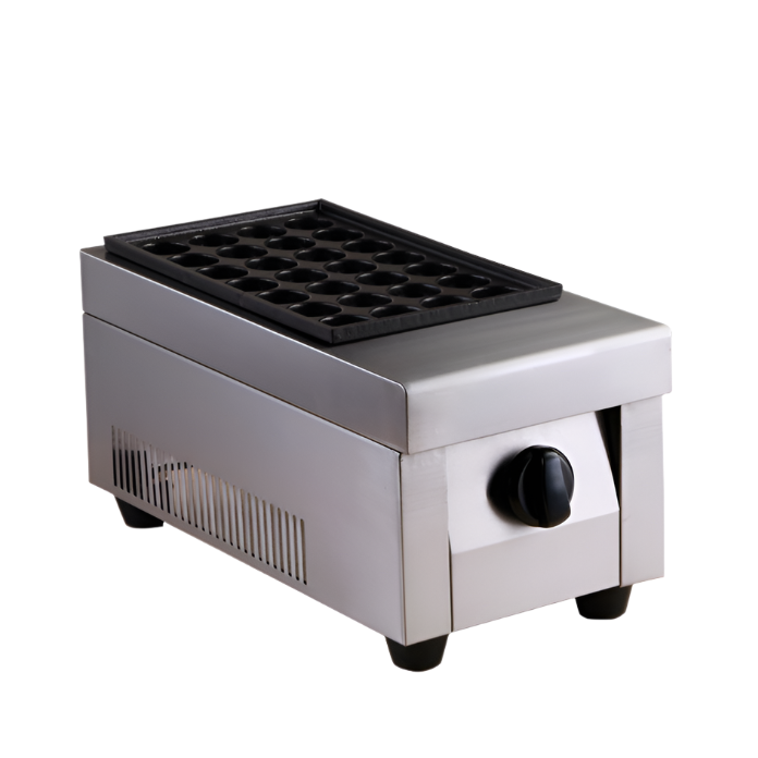 KRD Commercial 28 Holes Gas Takoyaki Machine Fish Balls Grill 3kW LPG